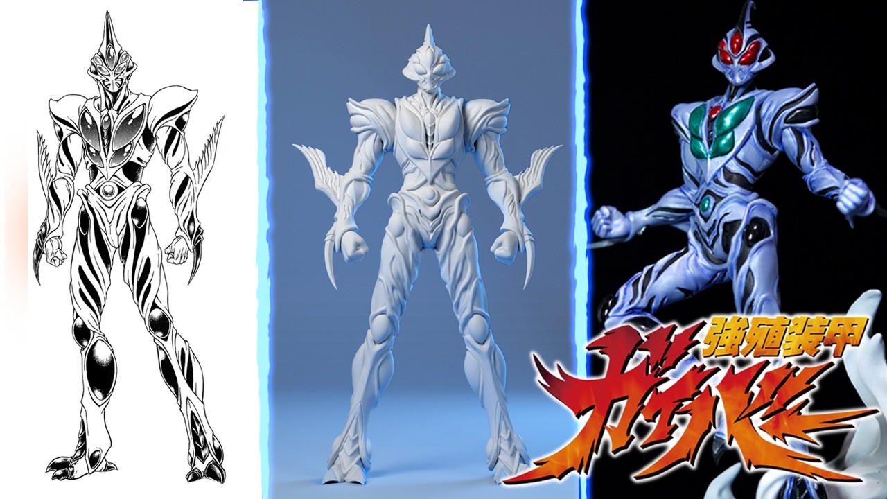 Making of GUYVER APTION Custom 3D Printer Figure - YouTube