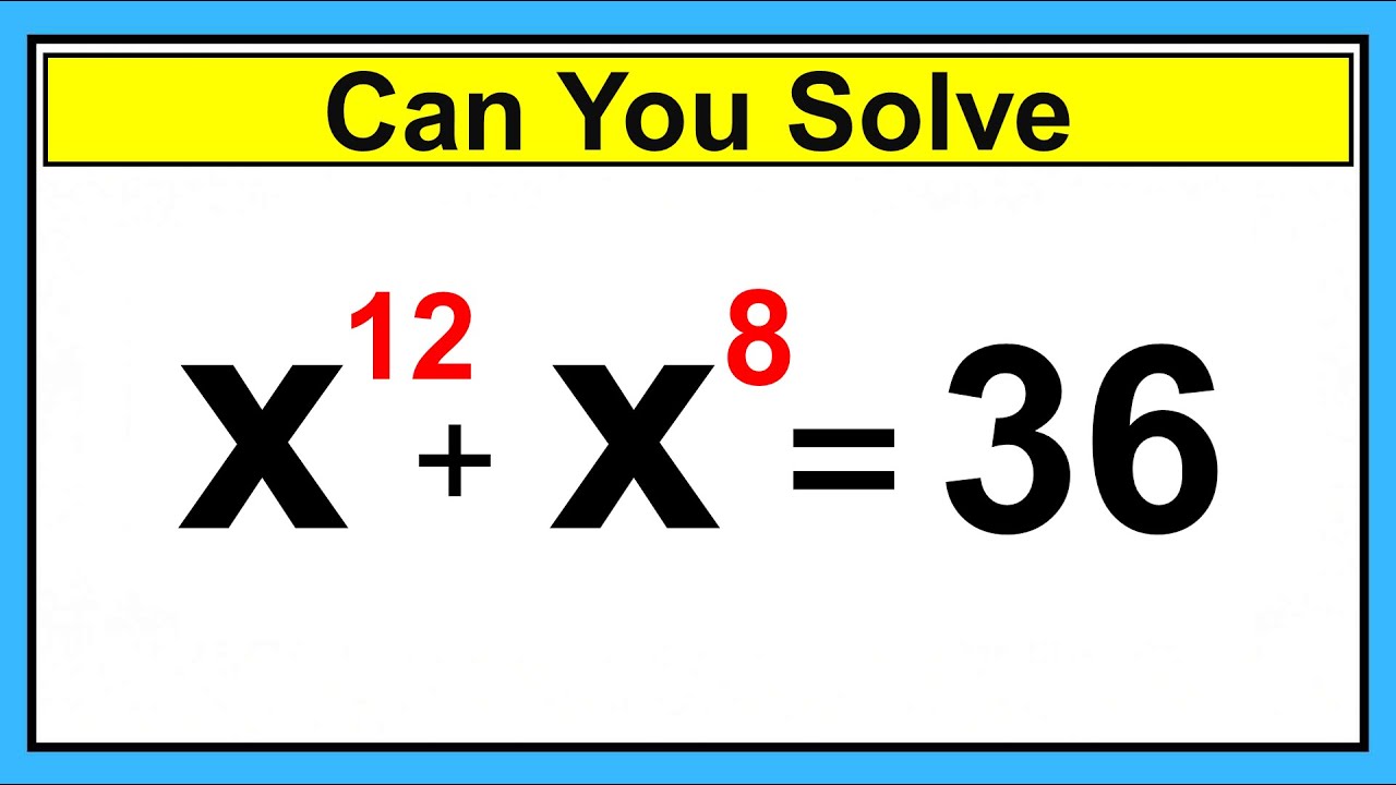 Nice Algebra Math Simplification | Find the Value of X - YouTube