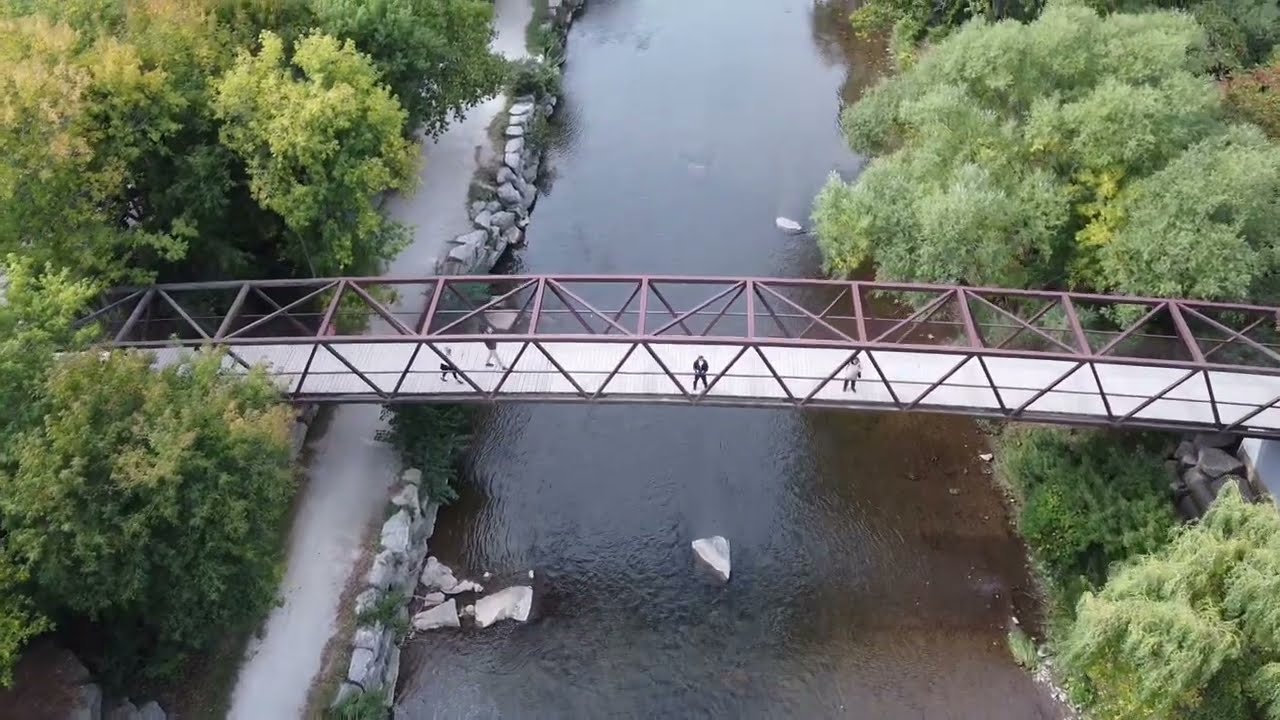 Credit River Erindale Park Mississauga Ontario 2022 drone video - YouTube