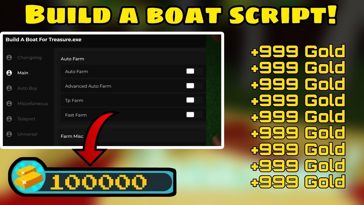 Build A Boat Script! | fast auto farm gold NO BUG - YouTube
