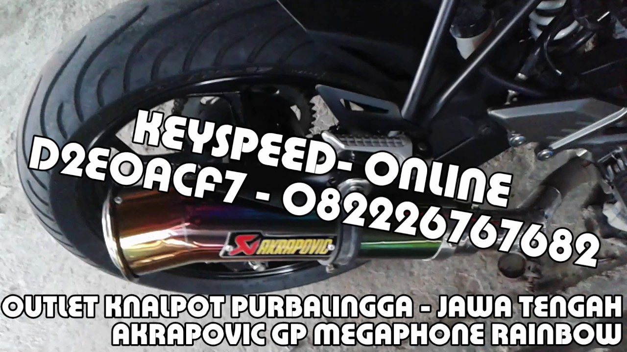 Knalpot Ninja Rr Mono slip on Akrapovic Gp Megaphone Rainbow - YouTube