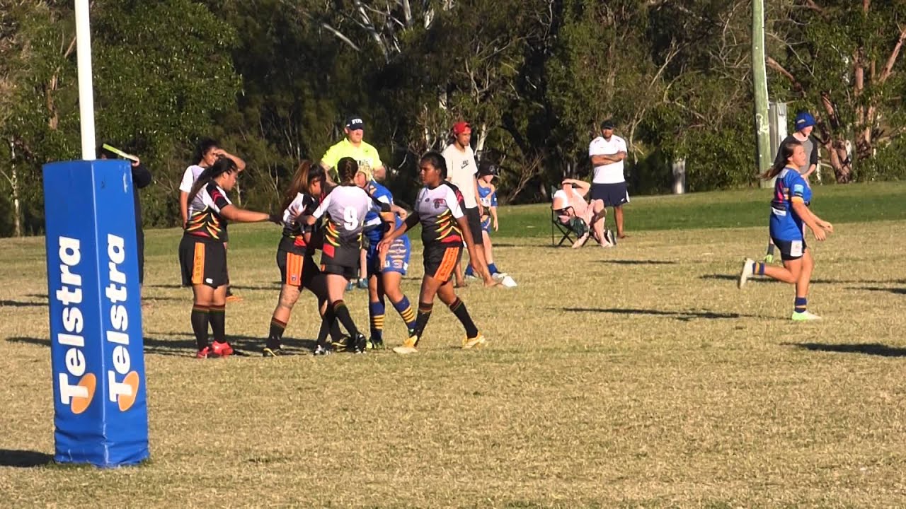 Norths Tigers vs Inala Panthers under 14 girls (1st Half) 24th May 2014 ...