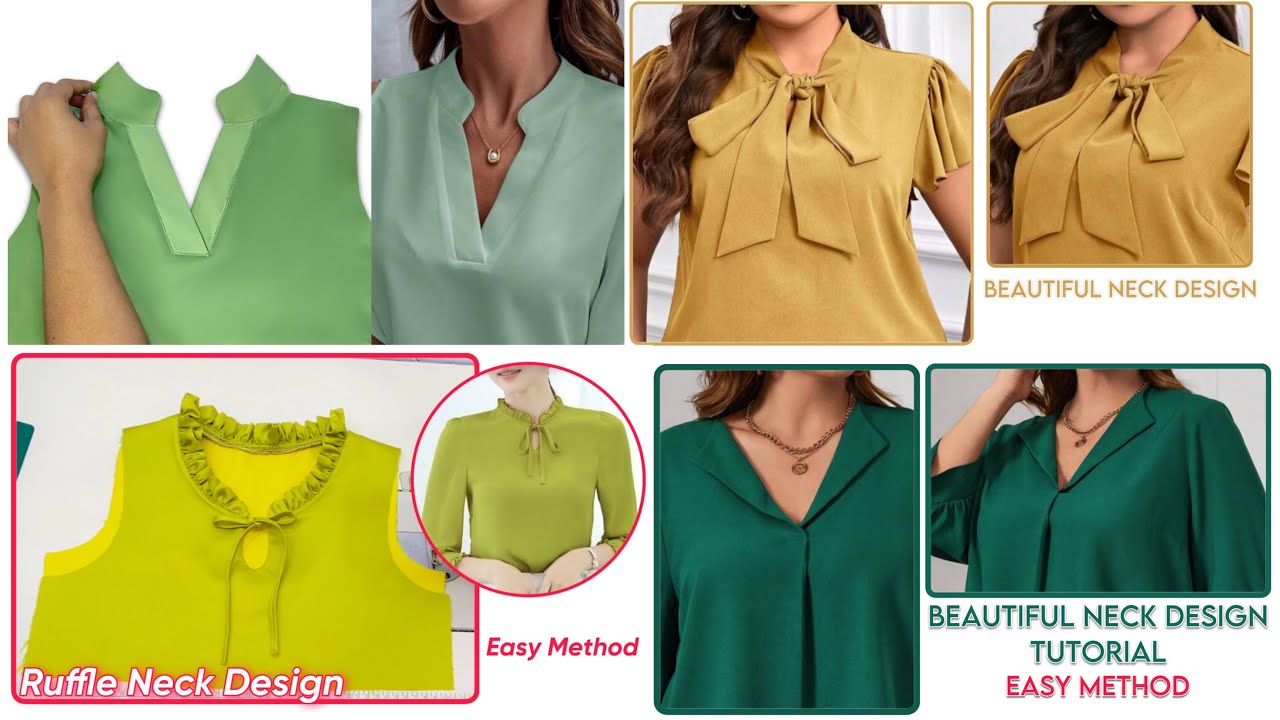 [4] types of Smart Neck Designs for your blouse | Sewing Techniques for ...