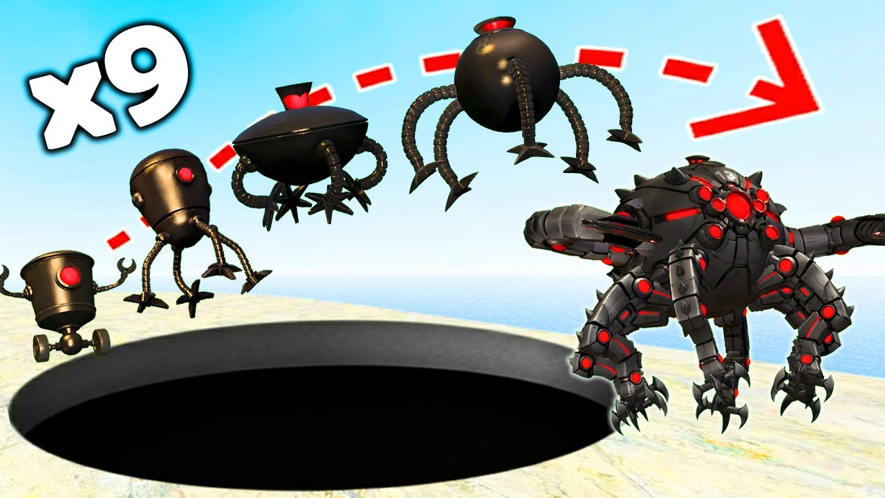 Who has the Longest Jump in Omnidroid Robot ? Garry's Mod Gameplay ...