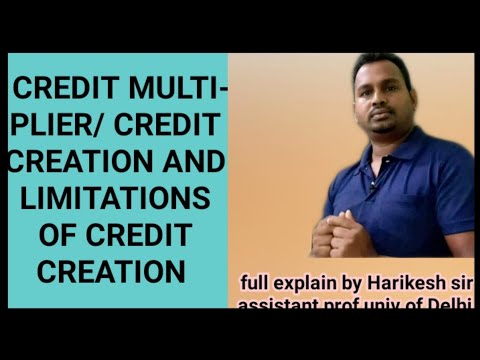 credit multiplier/ credit creation /Limitation of credit creation /B.A ...