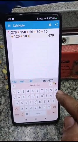 Voice Calculation using "CalcNote" app via Gboard Voice Typing - YouTube