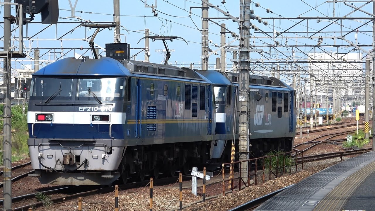 [ムド付き入替] EF210-310＆ムドEF210-114 北長瀬駅発車 - YouTube