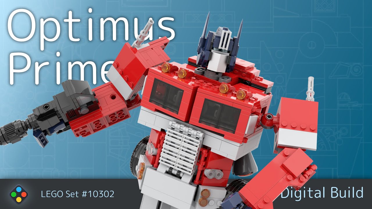 Optimus Prime 10302 - Digital LEGO Build - YouTube