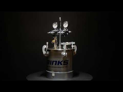 Binks 2 Gallon PT Pressure Pot - Double regulator, no agitation - YouTube