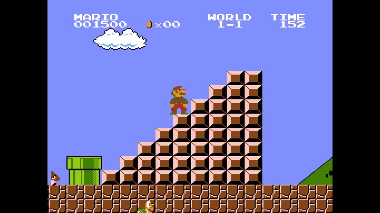 Gaming Glitches | Jump Over the Stage Flag (Super Mario Bros.) - YouTube