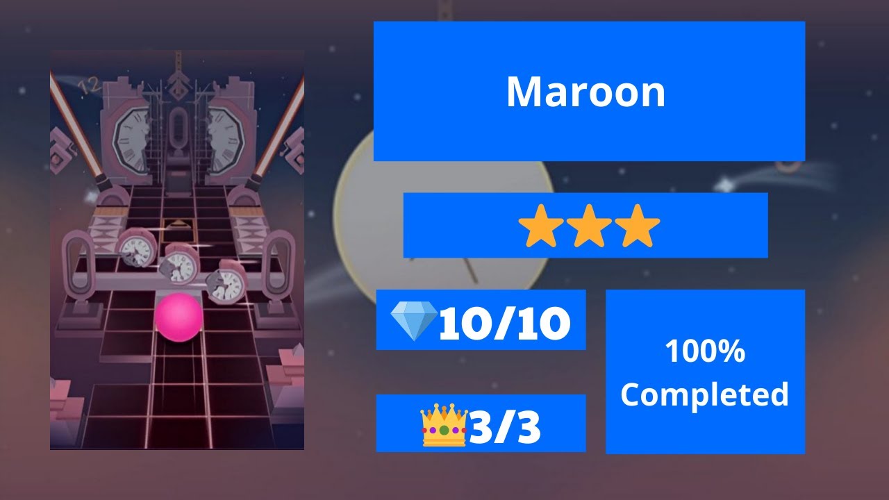 Rolling Universe | Maroon ☆☆☆ (Clear Gems and Crowns) - YouTube