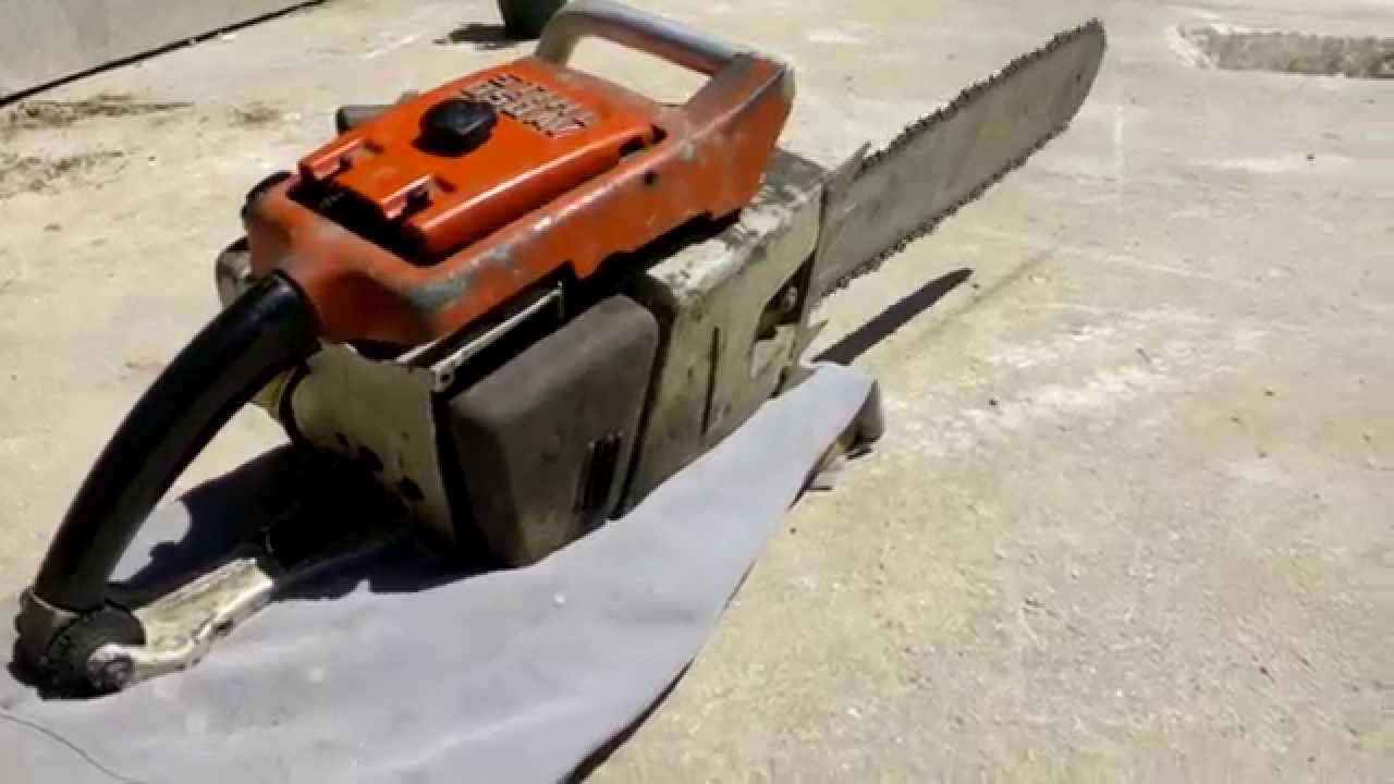 Stihl 050 AV Chainsaw - YouTube