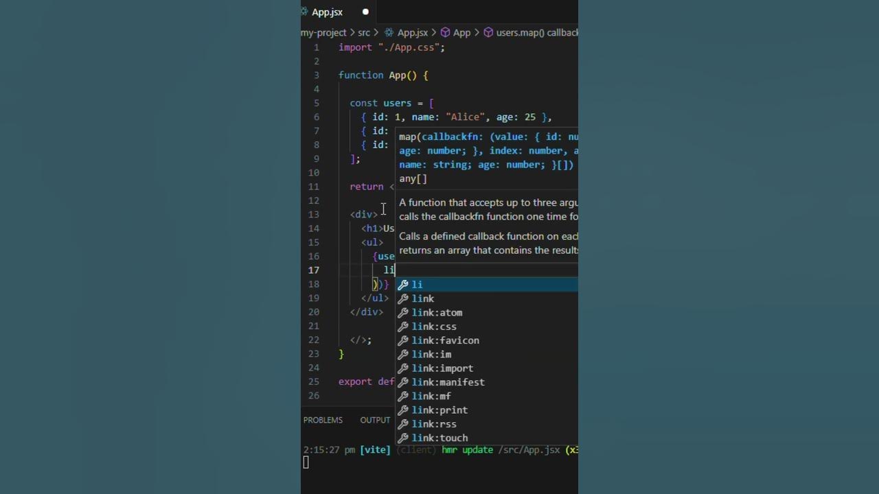 map in react js | javascript #developer #frontend #fullstackdeveloper - YouTube