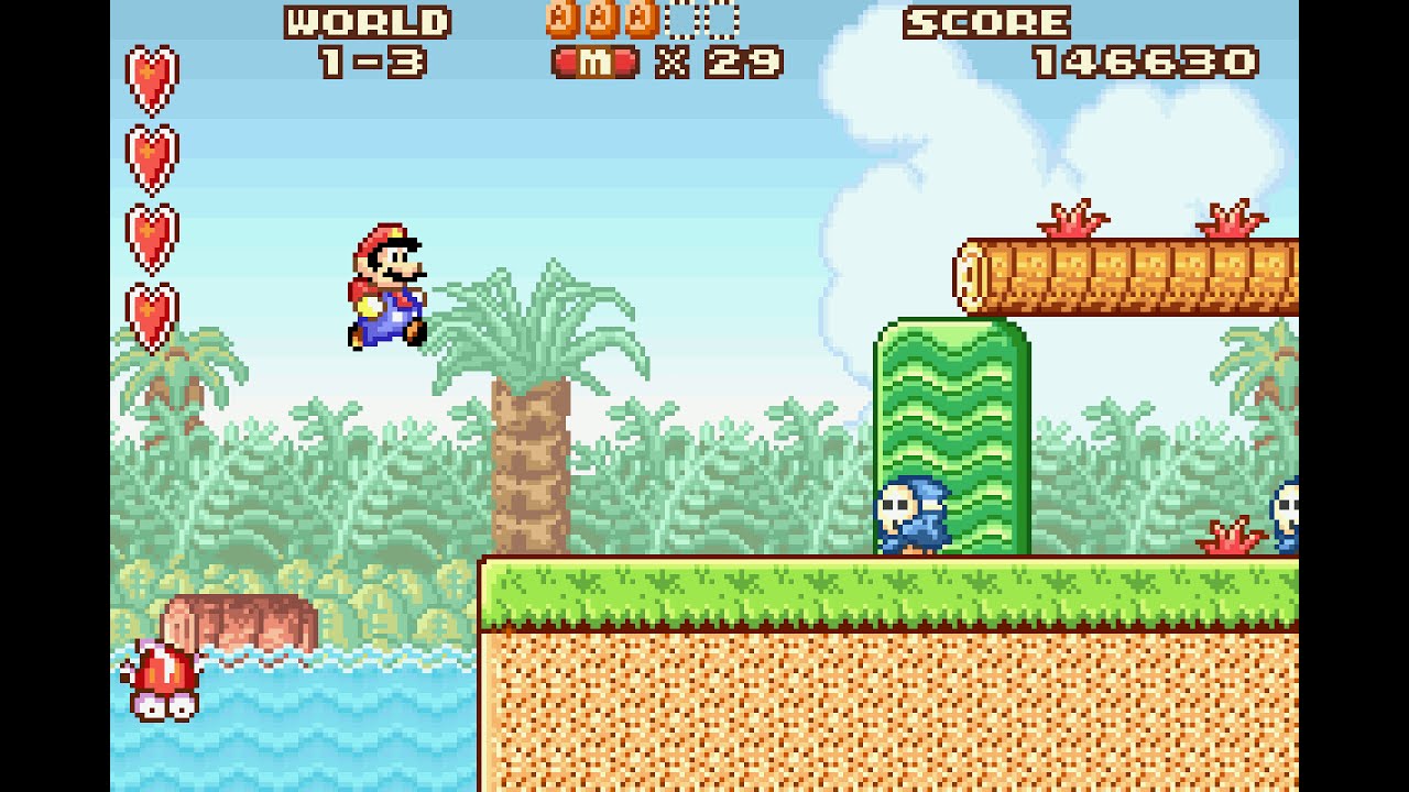 Super Mario Advance - Super Mario Bros. 2 - World 1-3 - YouTube