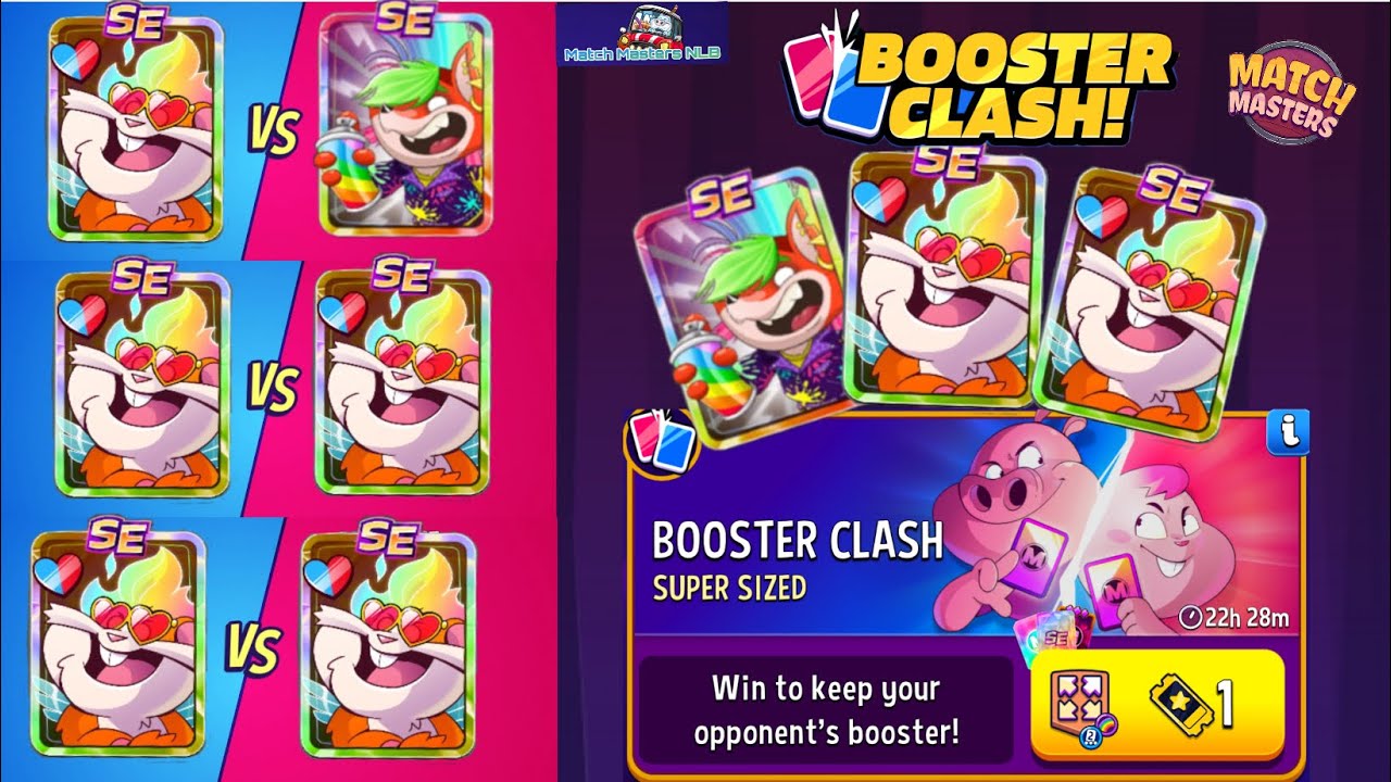 Booster Clash Super Sized Rainbow Match Masters Gameplay Winner Prizes ...