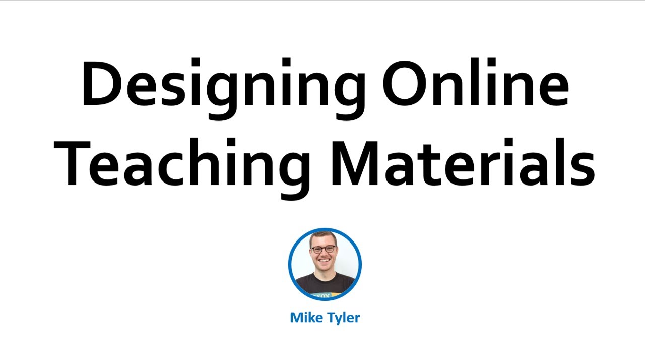 Webinar for Teachers: Designing Online Teaching Materials - YouTube
