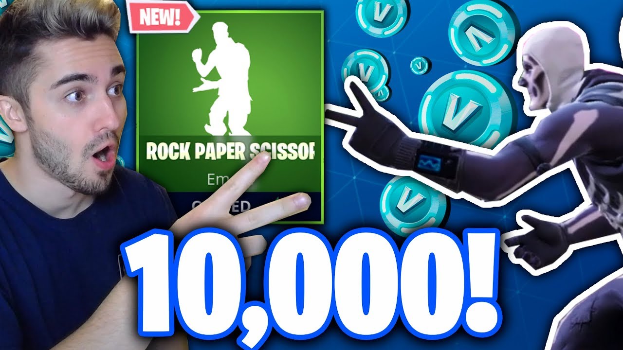 PLAYING MY FORTNITE CHARACTER IN ROCK, PAPER, SCISSORS FOR 10,000 V ...