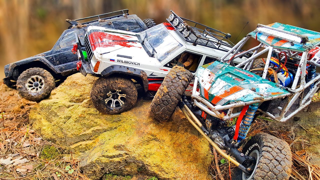 RC Cars Forest OFF Road – Axial SCX10 II - Jeep Cherokee, Axial Bomber ...