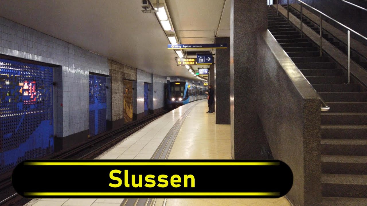 Metro | Tunnelbana Station Slussen - Stockholm 🇸🇪 - Walkthrough 🚶 - YouTube