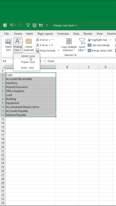 Change Case in Excel #excel #excelvbatutorial #exceltips #vba #exceltricks #excelhometab # ...