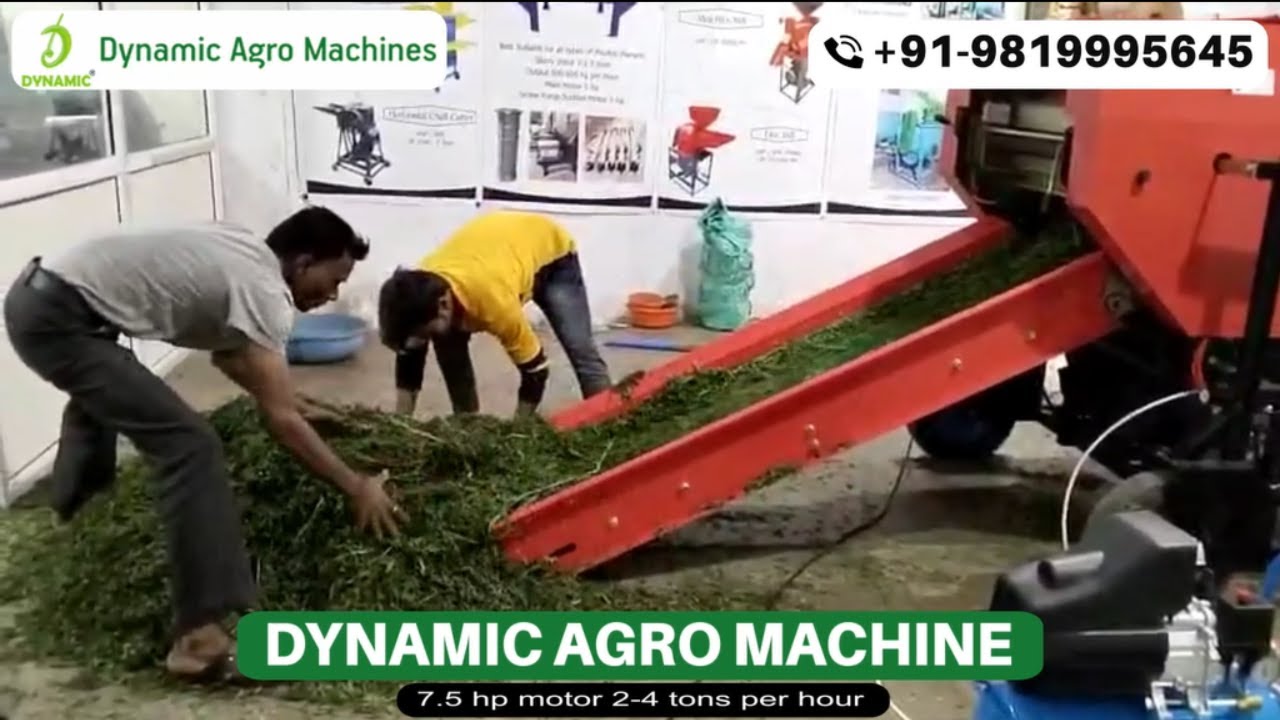 Dynamic Agro Machine Round Silage Bailer for Green Fodder with 7 5 hp ...