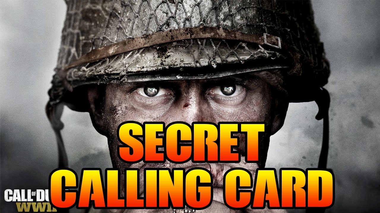 Call Of Duty WW II Secret Calling Card - YouTube
