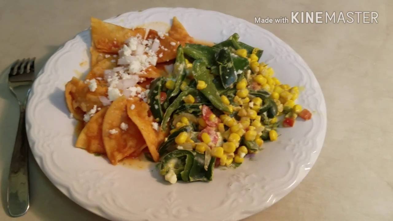 Rajitas de Chile Poblano con Elote - YouTube