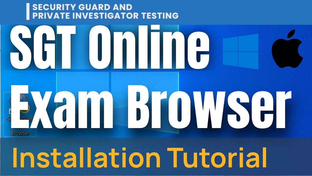 SGT Online Exam Browser Install + Setup Tutorial Windows/Mac - YouTube