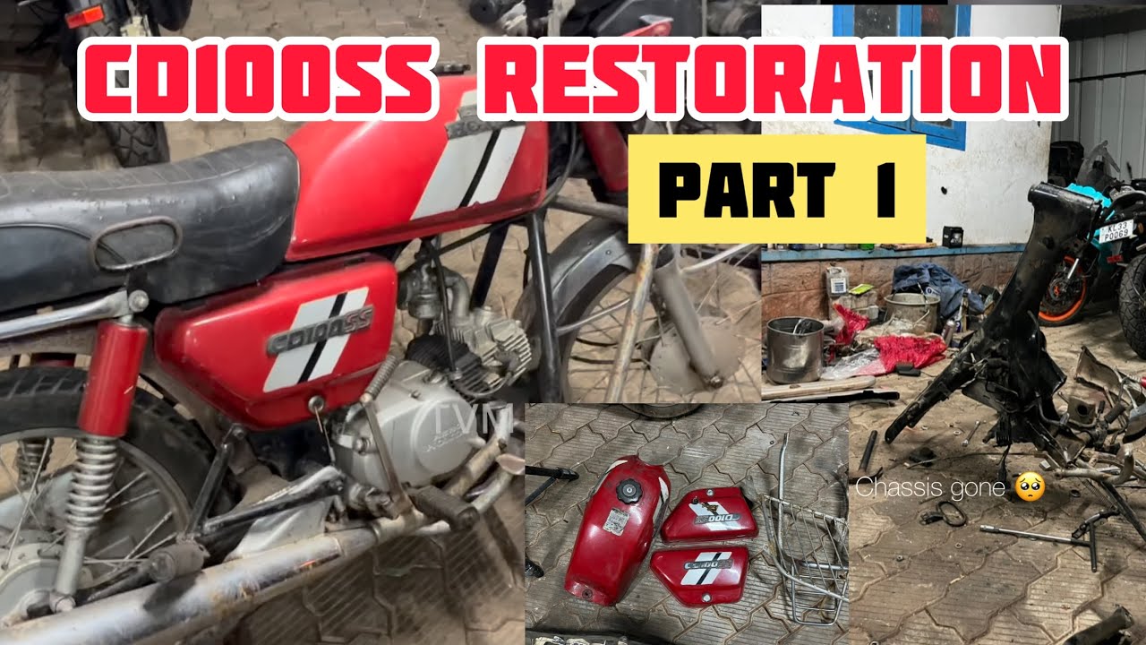 CD100ss Restoration part 1 : hero Honda CD100ss restoration work ...