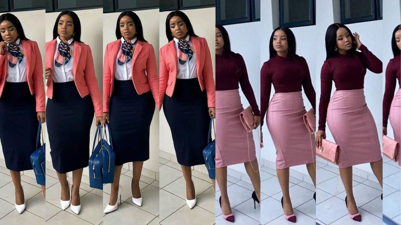 Elegant Official Skirt outfits for ladies; Work office outfit - YouTube
