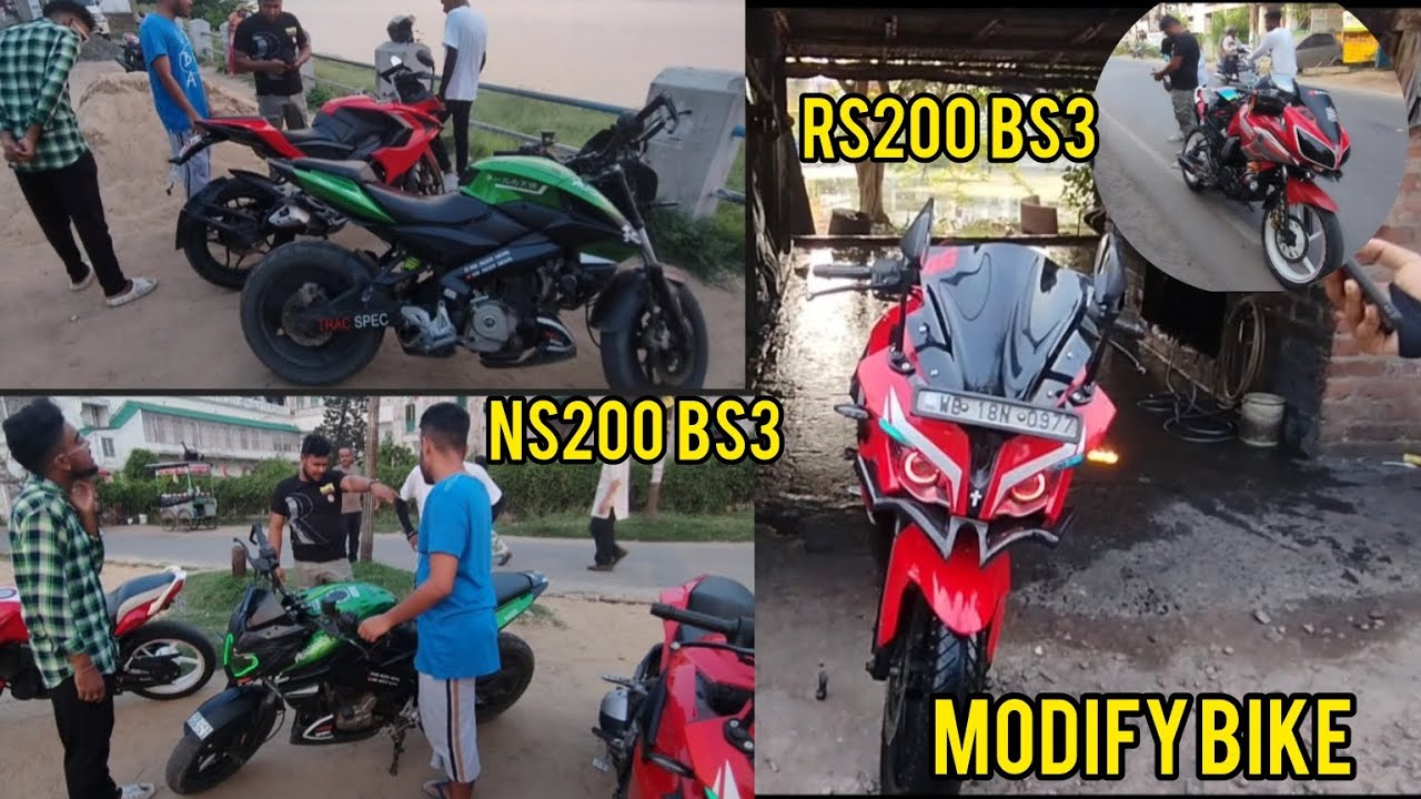 Bajaj Pulsar NS200 Bs3 🆚 Pulsar RS200 Bs3 MODIFY BIKE Indonesia kit ...