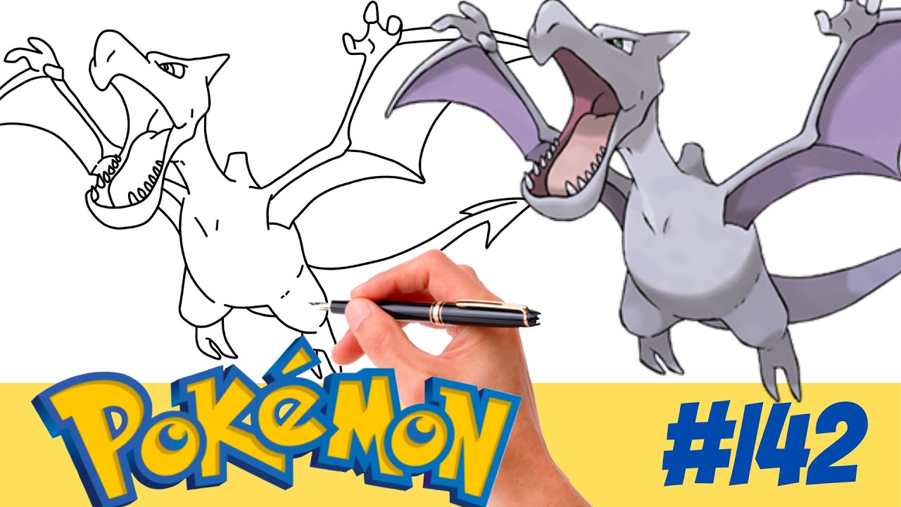 Cómo dibujar AERODACTYL POKEMON #142 | FÁCIL | Generación 1 - YouTube