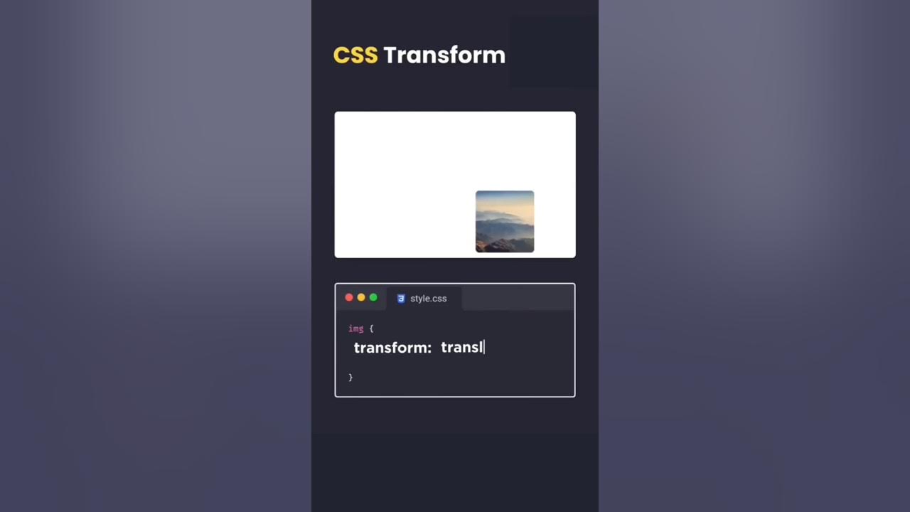 CSS transform property on img #css #webdesign - YouTube