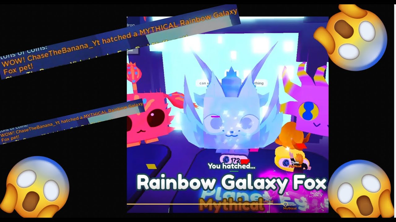 Hatched a Rainbow Galaxy Fox(Pet simulator X)#shorts - YouTube