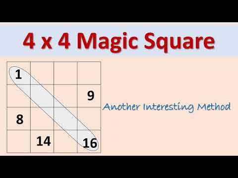 4x4 Magic Square. Another Easy Method !! - YouTube
