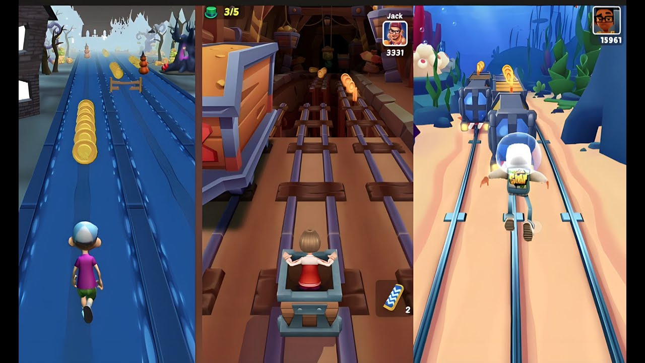 Subway Surfers vs Subway Princess Run vs Subway 3D Run|Three Games on ...