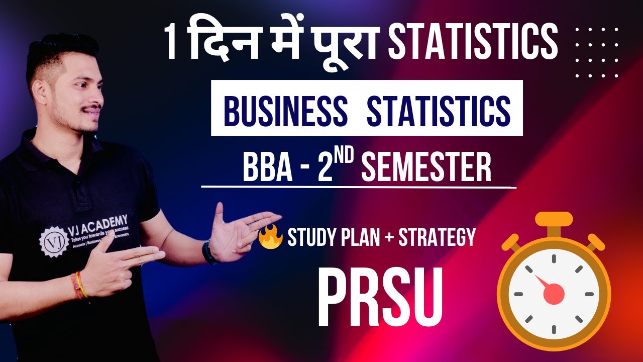 Business Statistics One Day Study Plan | BBA 2nd Sem | Ravishankar ...
