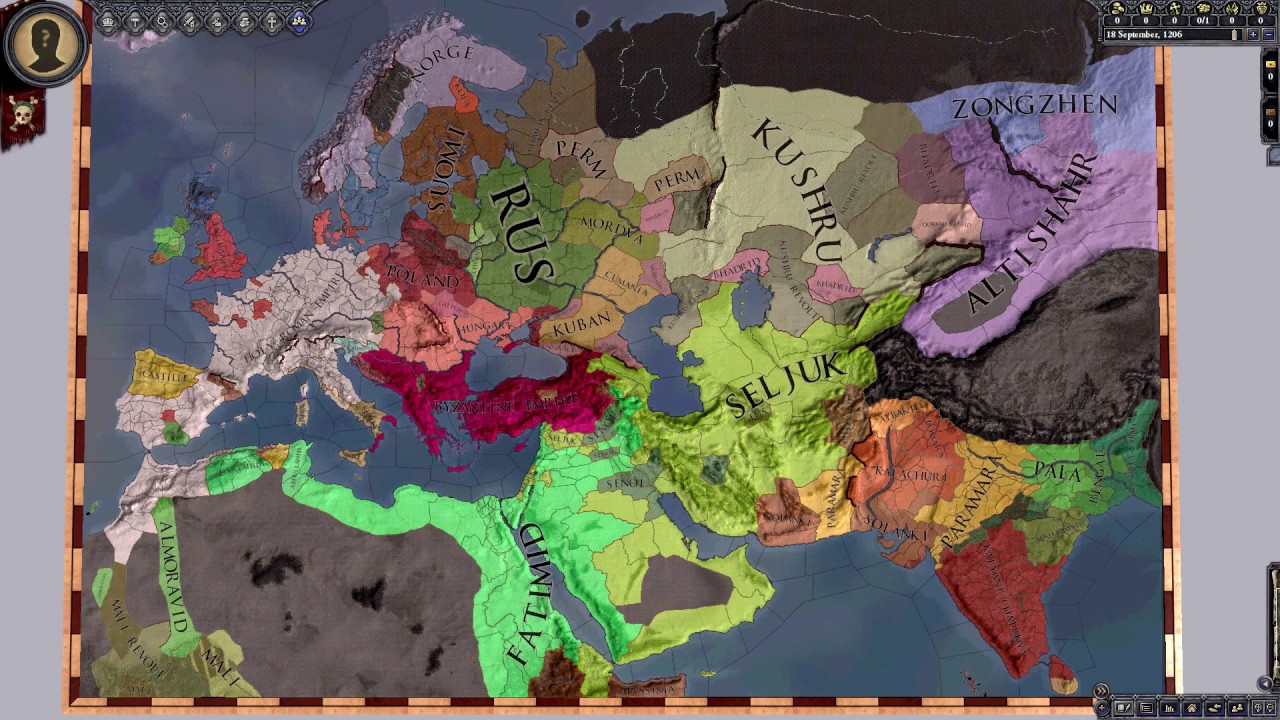 Crusader Kings II Timelapse 1066-1452 - YouTube