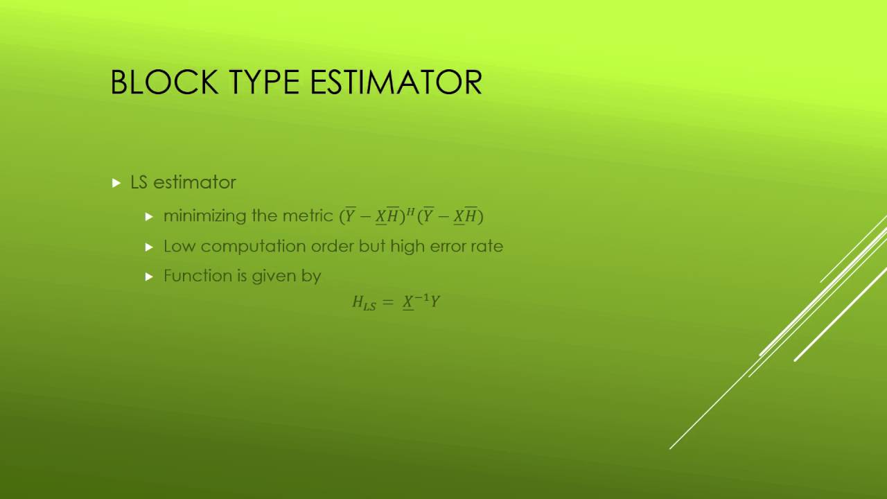 Analysis of Block-Type Pilot Channel Estimation Methods in OFDM Systems ...