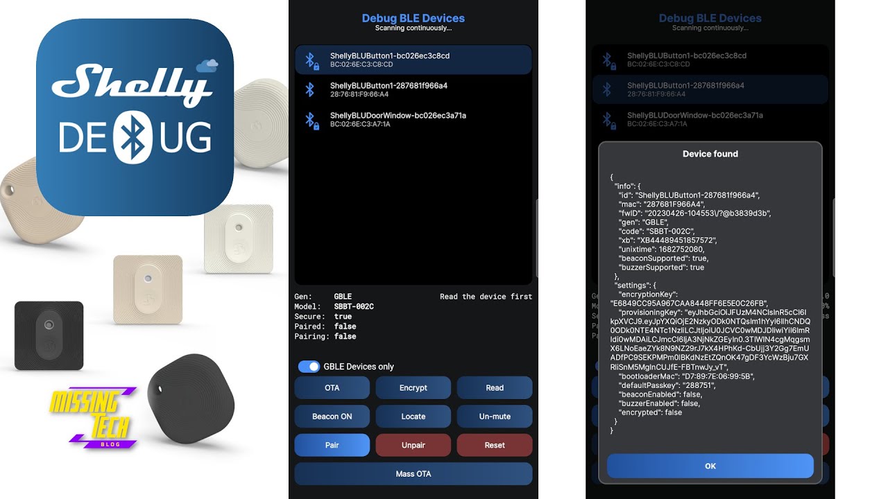 Shelly BLE Debug, la cassetta degli attrezzi per gli Shelly Bluetooth ...