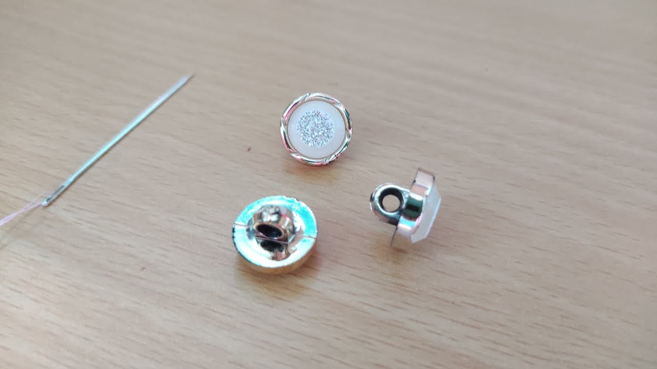 How to sew a shank button - YouTube