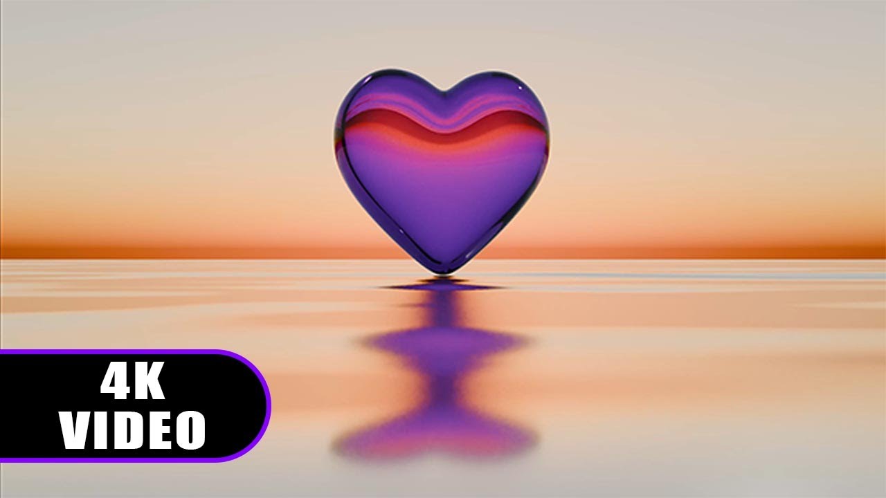 4K Screensaver | Love Heart | 4K Video | 3D Love Heart in 4K Ultra HD ...