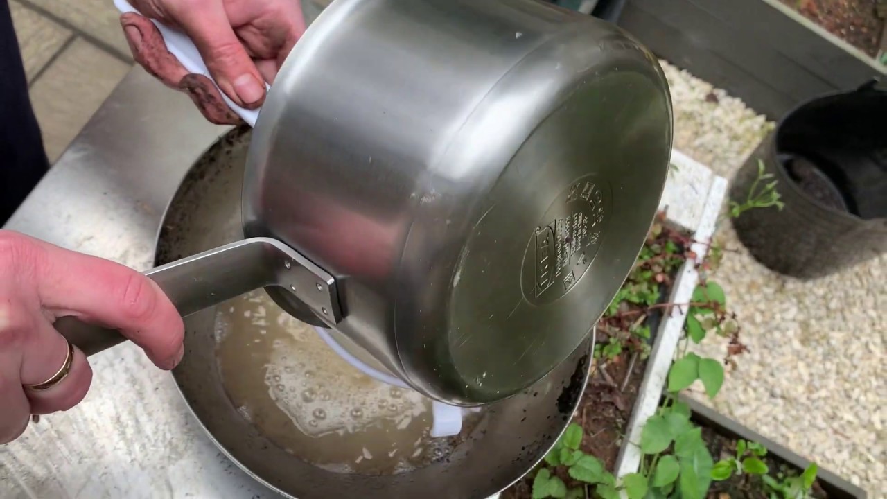 Cooking up some Anti-Slug Garlic spray - YouTube
