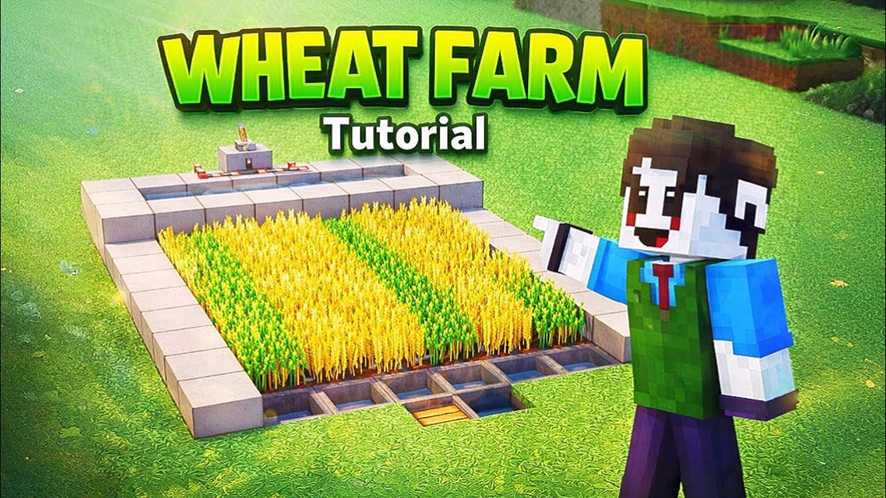Minecraft: How To Build a Wheat Farm | Tutorial 🌾 - YouTube
