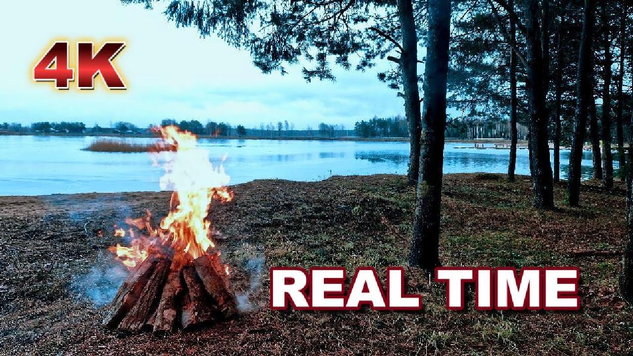 Relaxing on the Lake with a fire. - YouTube