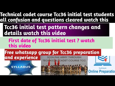 Tcc36 initial test details test pattern changes/first date of tcc36 ...