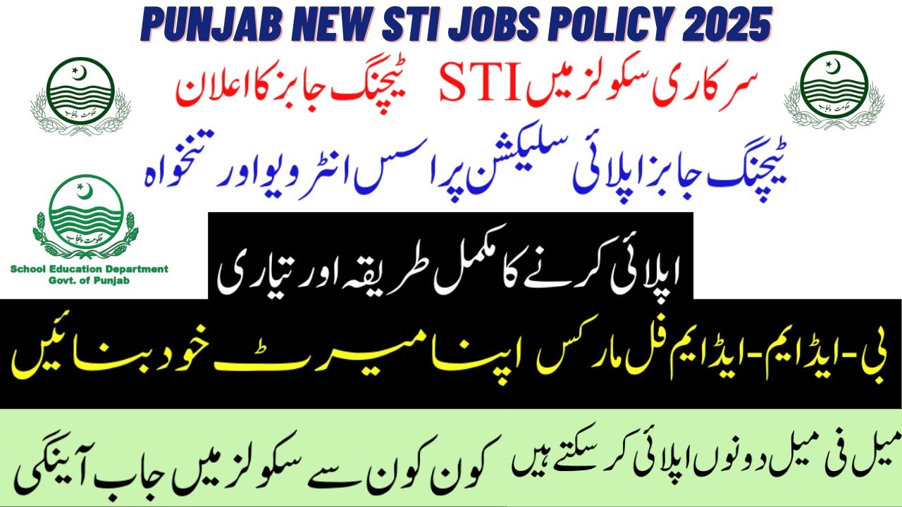 STI Jobs 2025| STI Teaching Jobs Qualification Interview Merit ...