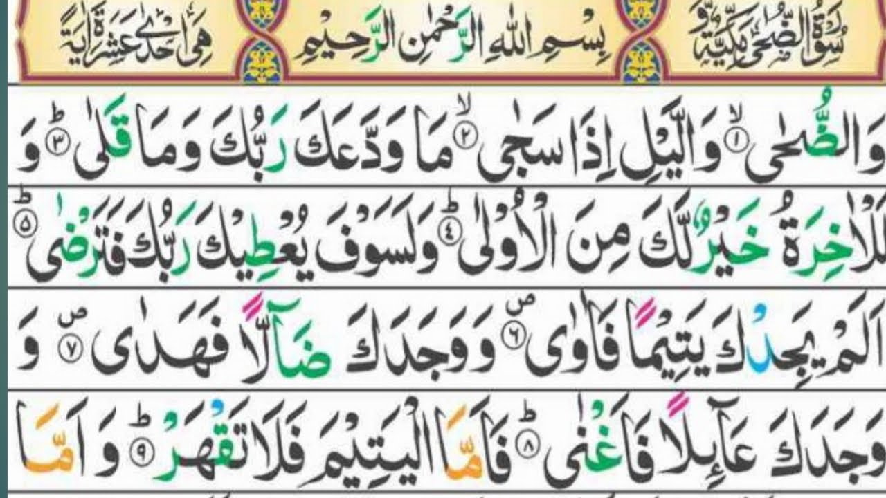 Amazing Recitation Of Surah Ad Duhaa By Qari Usama Sarwar With Full