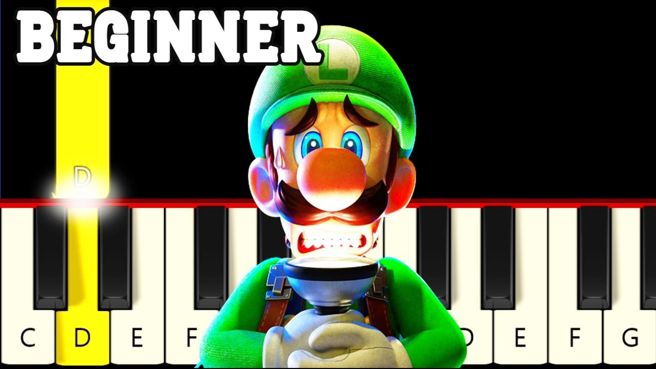 Luigi's Mansion Main Theme - Very Easy Piano / Keyboard tutorial ...