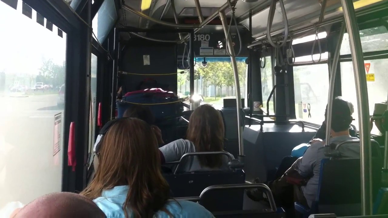 Leaving the Airport - [Calgary Transit] 2011 Novabus LFS on Route 300 ...